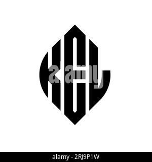 KEL circle letter logo design with circle and ellipse shape. KEL ...