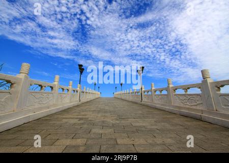 Chinese ancient stone arch bridge, Hebei Province, China Stock Photo ...