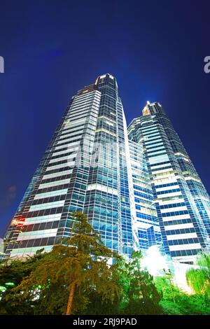 night scenes of beijing financial center district in a scenic area ...