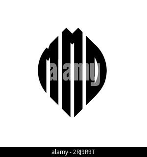 MMD circle letter logo design with circle and ellipse shape. MMD ...