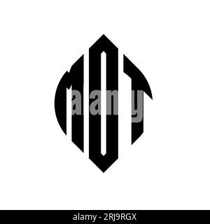 MOT circle letter logo design with circle and ellipse shape. MOT ...