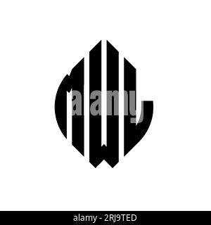 MWL circle letter logo design with circle and ellipse shape. MWL ...