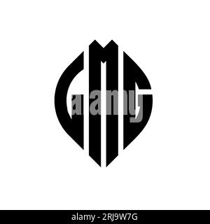LMG circle letter logo design with circle and ellipse shape. LMG ...