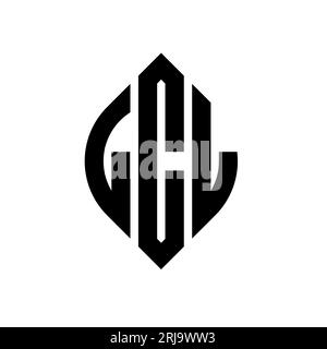 LCL circle letter logo design with circle and ellipse shape. LCL ...