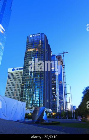 night scenes of beijing financial center district in a scenic area ...