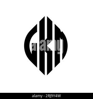 LKM circle letter logo design with circle and ellipse shape. LKM ...