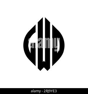 LWD circle letter logo design with circle and ellipse shape. LWD ...