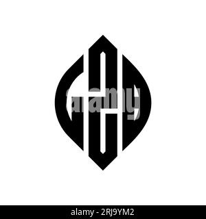 LZB circle letter logo design with circle and ellipse shape. LZB ...