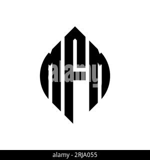 MFM circle letter logo design with circle and ellipse shape. MFM ...
