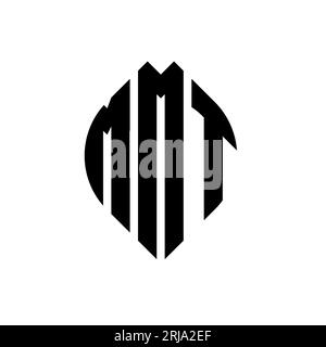 MMT circle letter logo design with circle and ellipse shape. MMT ...