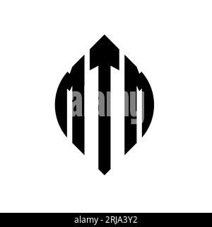 MTM circle letter logo design with circle and ellipse shape. MTM ...