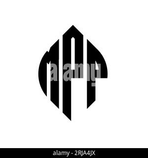 MPP circle letter logo design with circle and ellipse shape. MPP ...