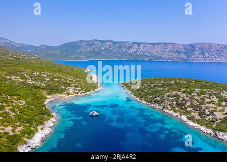Aerial view of Kasonisi islet in Samos island, Greece Stock Photo - Alamy