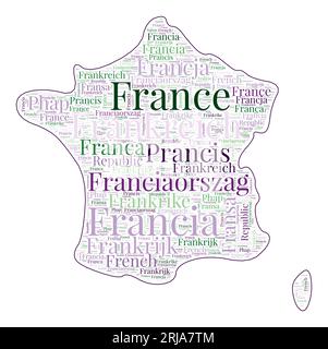 world map in french language Stock Vector Image & Art - Alamy