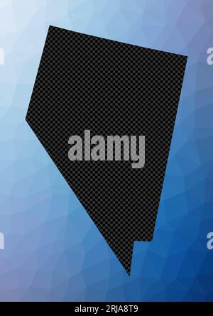 Polygonal map of Nevada. Geometric illustration of the US state in ...