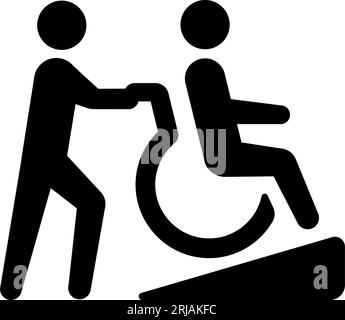 Wheelchair ramp ( barrier free ) vector icon illustration Stock Vector ...