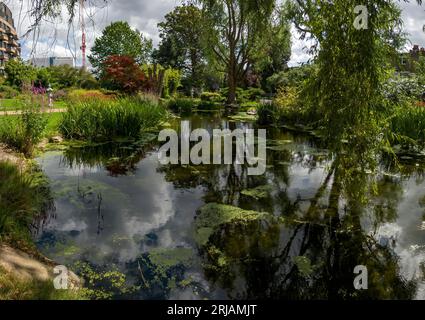 The Japanese Garden at Hammersmith Park in West London, UK Stock Photo ...