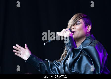 The British singer Gabrielle performing at the Eden Sessions in ...