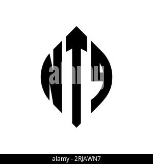 NTQ circle letter logo design with circle and ellipse shape. NTQ ...