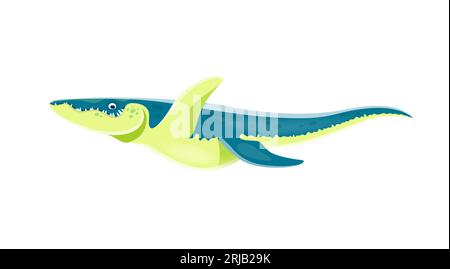 Kronosaurus dinosaur funny cartoon character. Prehistoric ocean reptile ...