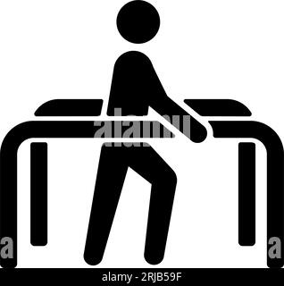 Physiotherapy icon of rehabilitation, physical therapy and body health ...