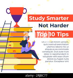 Study smarter not harder top ten tips for students Stock Vector Image ...