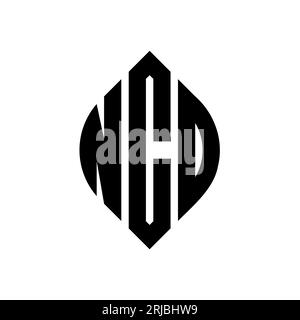 NCO circle letter logo design with circle and ellipse shape. NCO ...