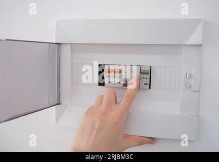 Single phase home electronic energy meter inside distribution board ...