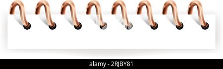 Binding wire or binder, gold hardware notebook Stock Vector Image & Art ...