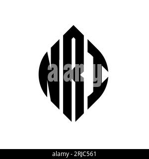 NRI circle letter logo design with circle and ellipse shape. NRI ...