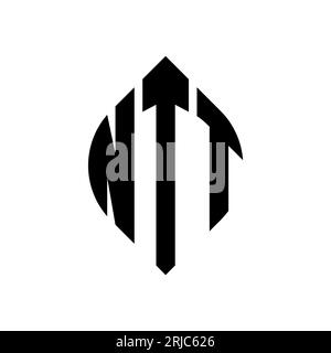 NTT circle letter logo design with circle and ellipse shape. NTT ...