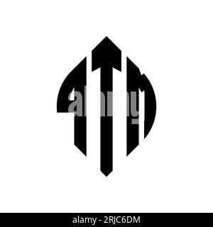 QTM circle letter logo design with circle and ellipse shape. QTM ...