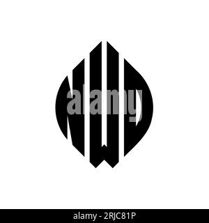 NWO circle letter logo design with circle and ellipse shape. NWO ...