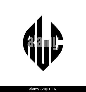 RLC circle letter logo design with circle and ellipse shape. RLC ...