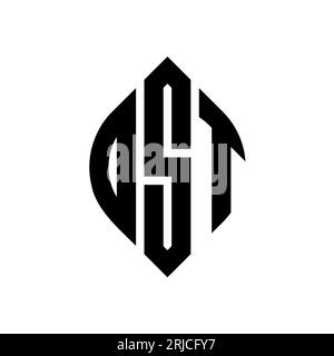 OST circle letter logo design with circle and ellipse shape. OST ...