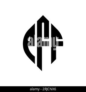 PFF circle letter logo design with circle and ellipse shape. PFF ...