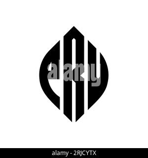 PRV circle letter logo design with circle and ellipse shape. PRV ...