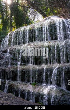 Waterfall in the stone monastery in Aragon, Spain Stock Photo - Alamy