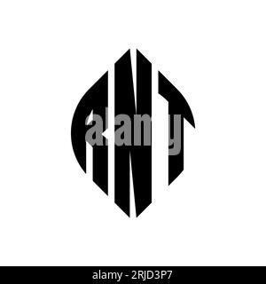 RNT circle letter logo design with circle and ellipse shape. RNT ...