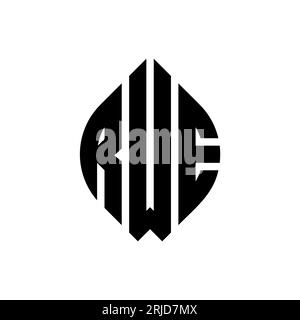 RWE circle letter logo design with circle and ellipse shape. RWE ...