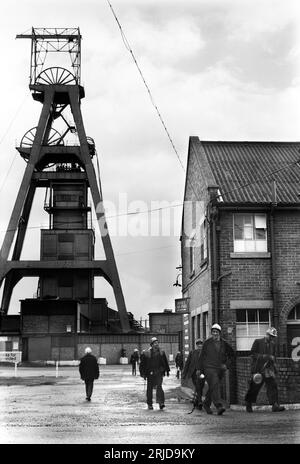 Snowdown Colliery Kent Coalfields 1970s Uk. Coal miners coming off a ...