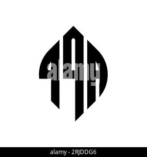 QQA circle letter logo design with circle and ellipse shape. QQA ...