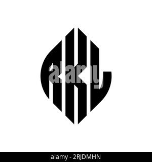 RKL circle letter logo design with circle and ellipse shape. RKL ...