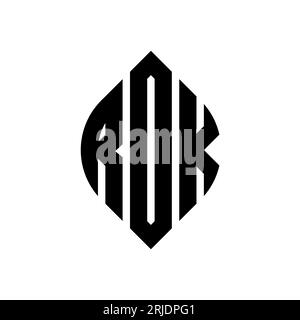 RDK circle letter logo design with circle and ellipse shape. RDK ...