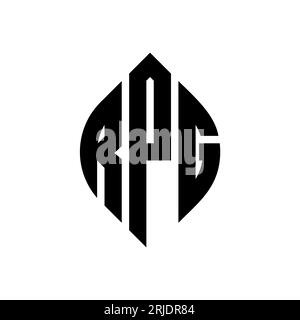 RPG circle letter logo design with circle and ellipse shape. RPG ...