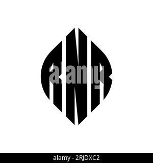 RNR circle letter logo design with circle and ellipse shape. RNR ...