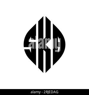 SKB circle letter logo design with circle and ellipse shape. SKB ...