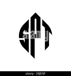 SPT circle letter logo design with circle and ellipse shape. SPT ...