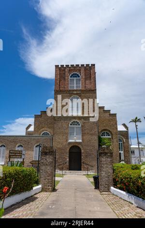 Facade of St. John's Anglican Cathedral in Belize City, Belize. Built ...