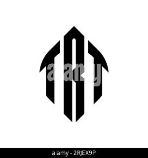 TRT circle letter logo design with circle and ellipse shape. TRT ...